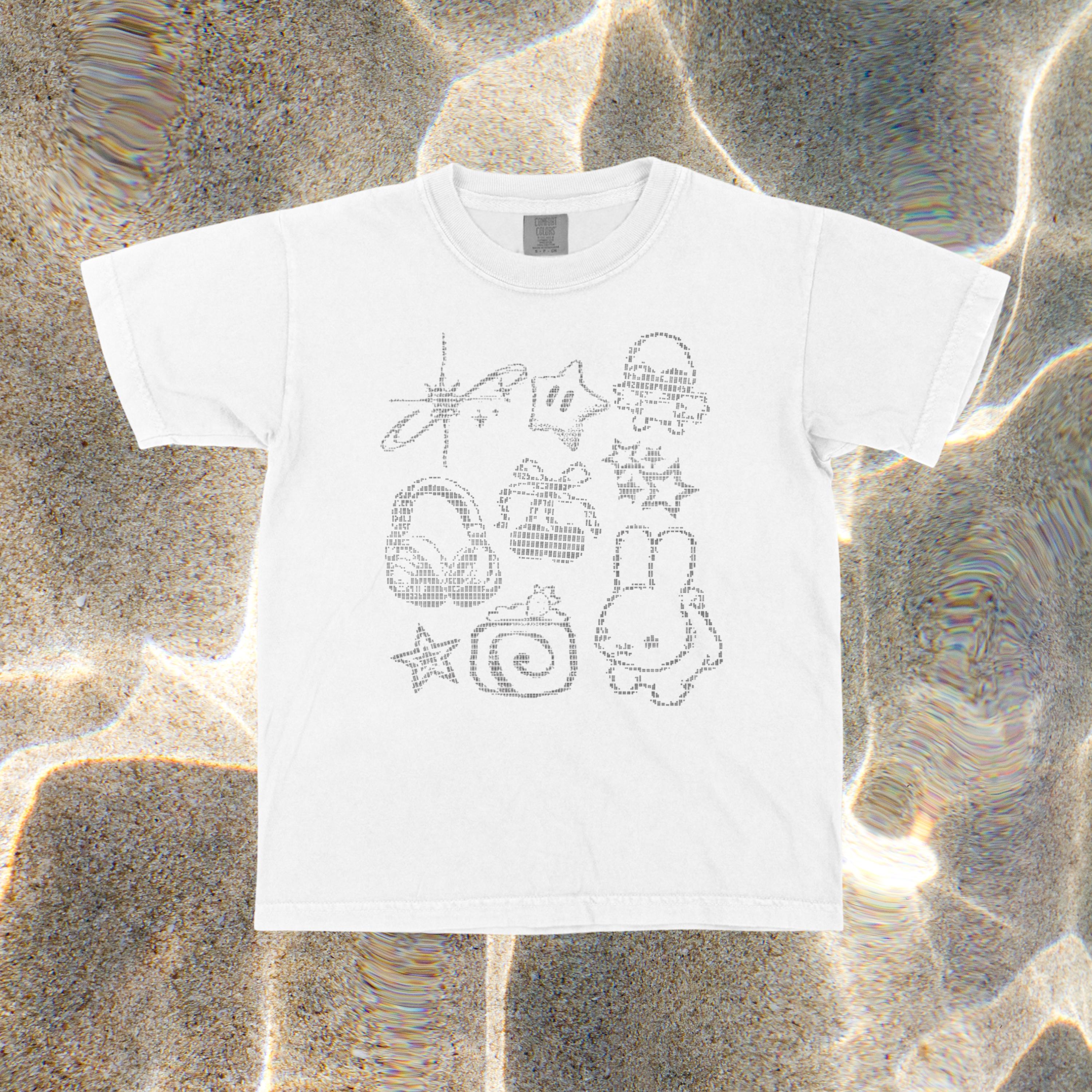 ASCII Bunny Collage Y2K Baby Tee - Etsy