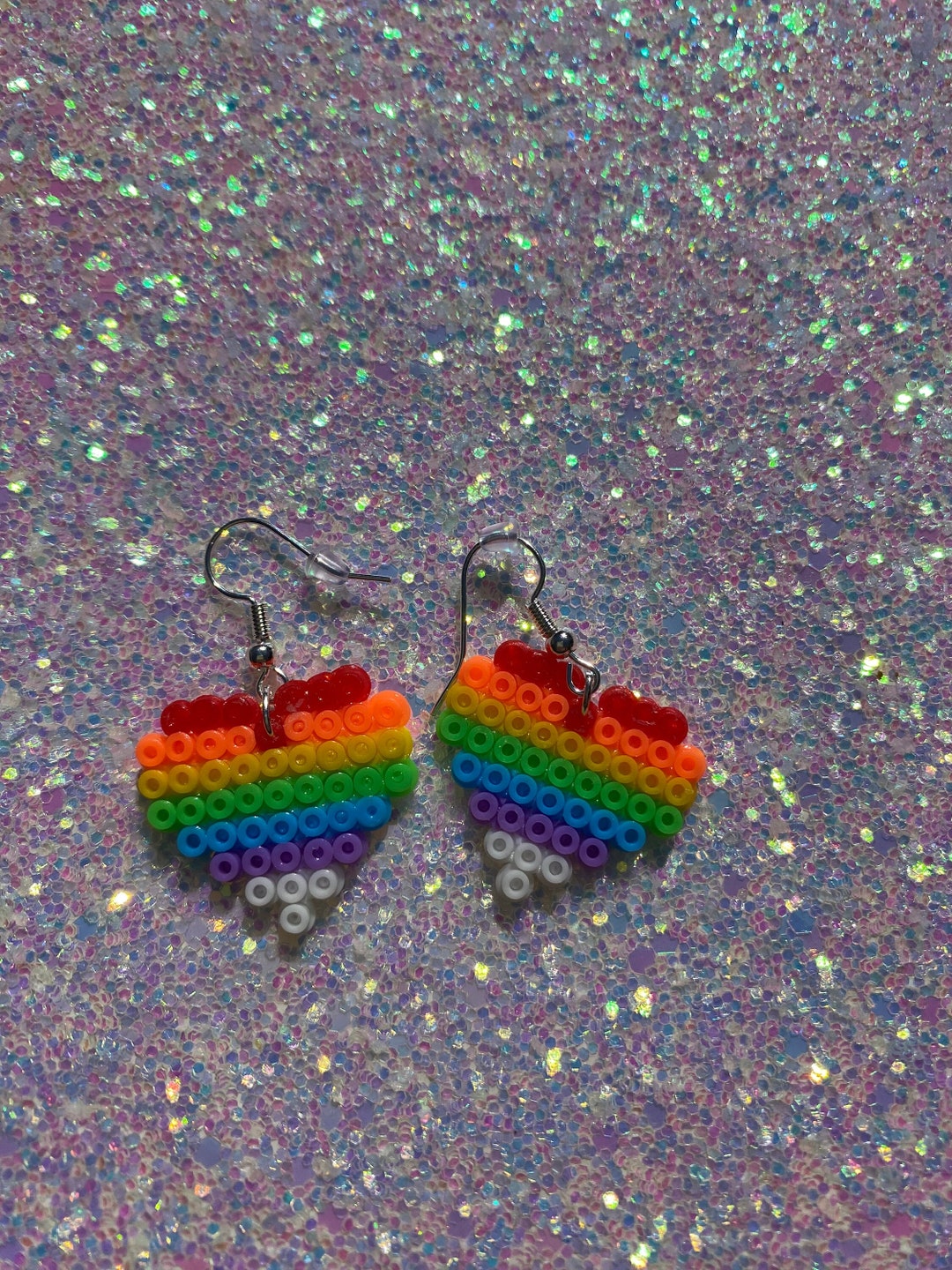 Pride Flag, Perler Bead, Dangle Earrings, Gifts for Him - Etsy Pride Flag, Perler Bead, Dangle Earrings, Gifts for Him - Etsy
