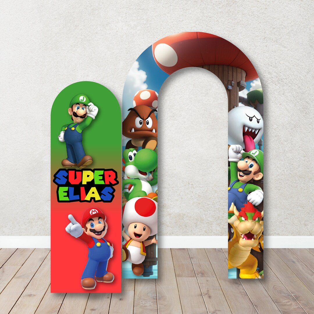 Personalized Inspired Mario, Sonic, Elsa Themed Party Foam Board Set ...