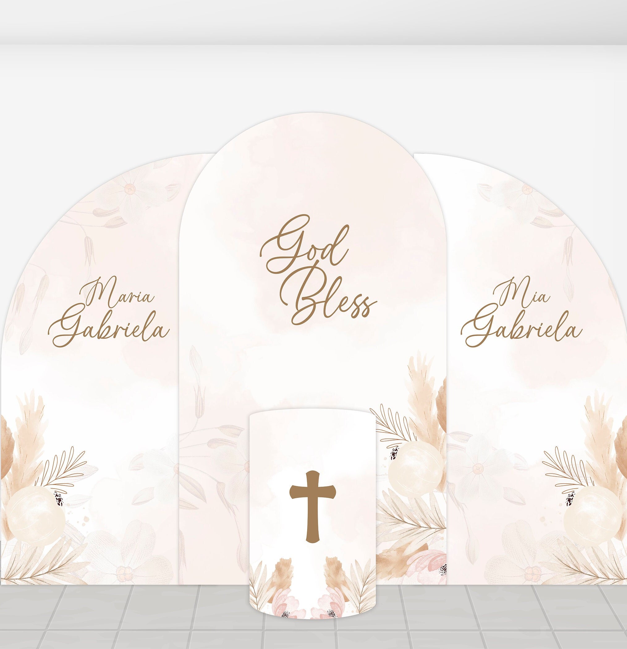 Baptism, Christening, First Communion Backdrops, Welcome Signs, Props ...