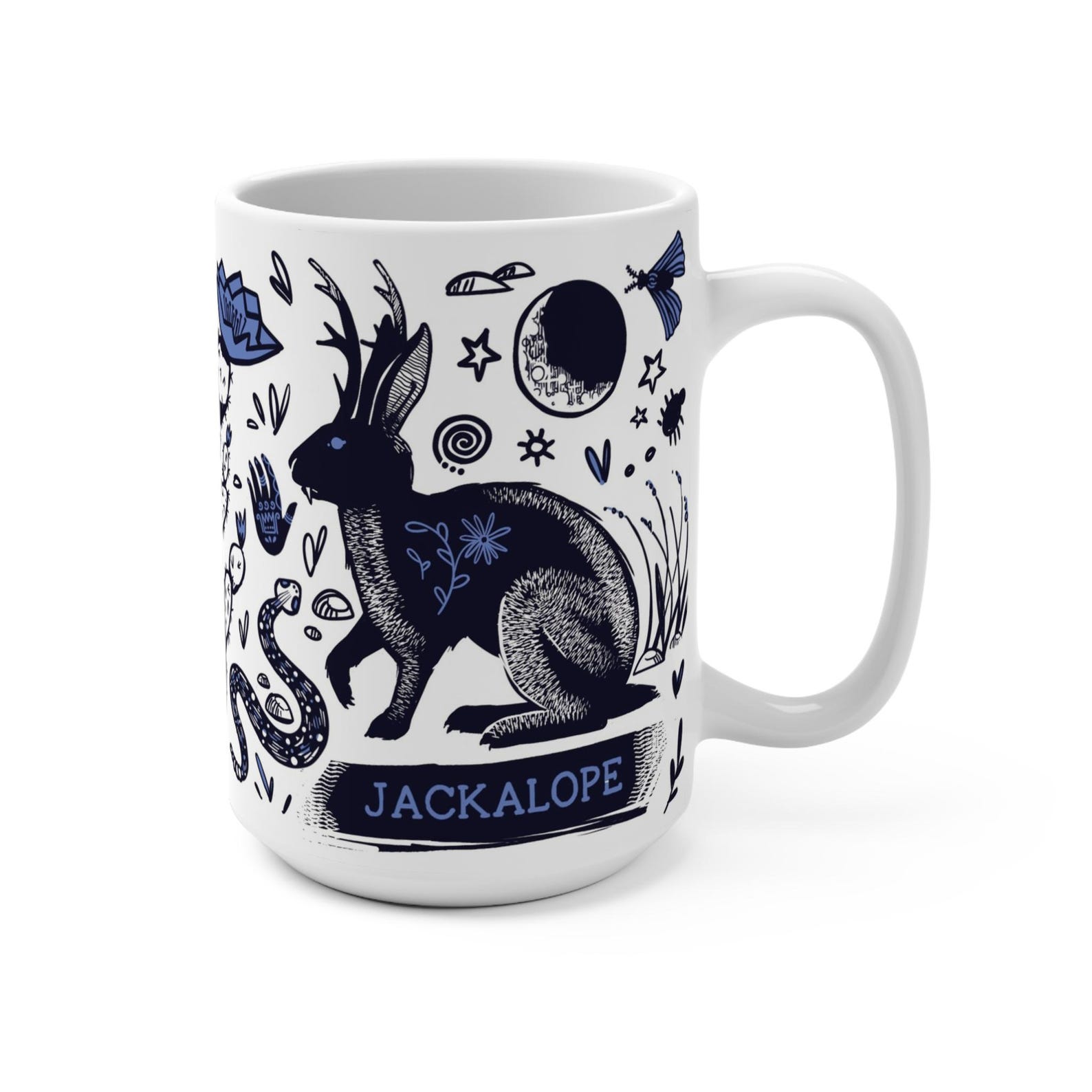 Jackalope Mug With a Folklore Cryptid Design 15oz Mug - Etsy