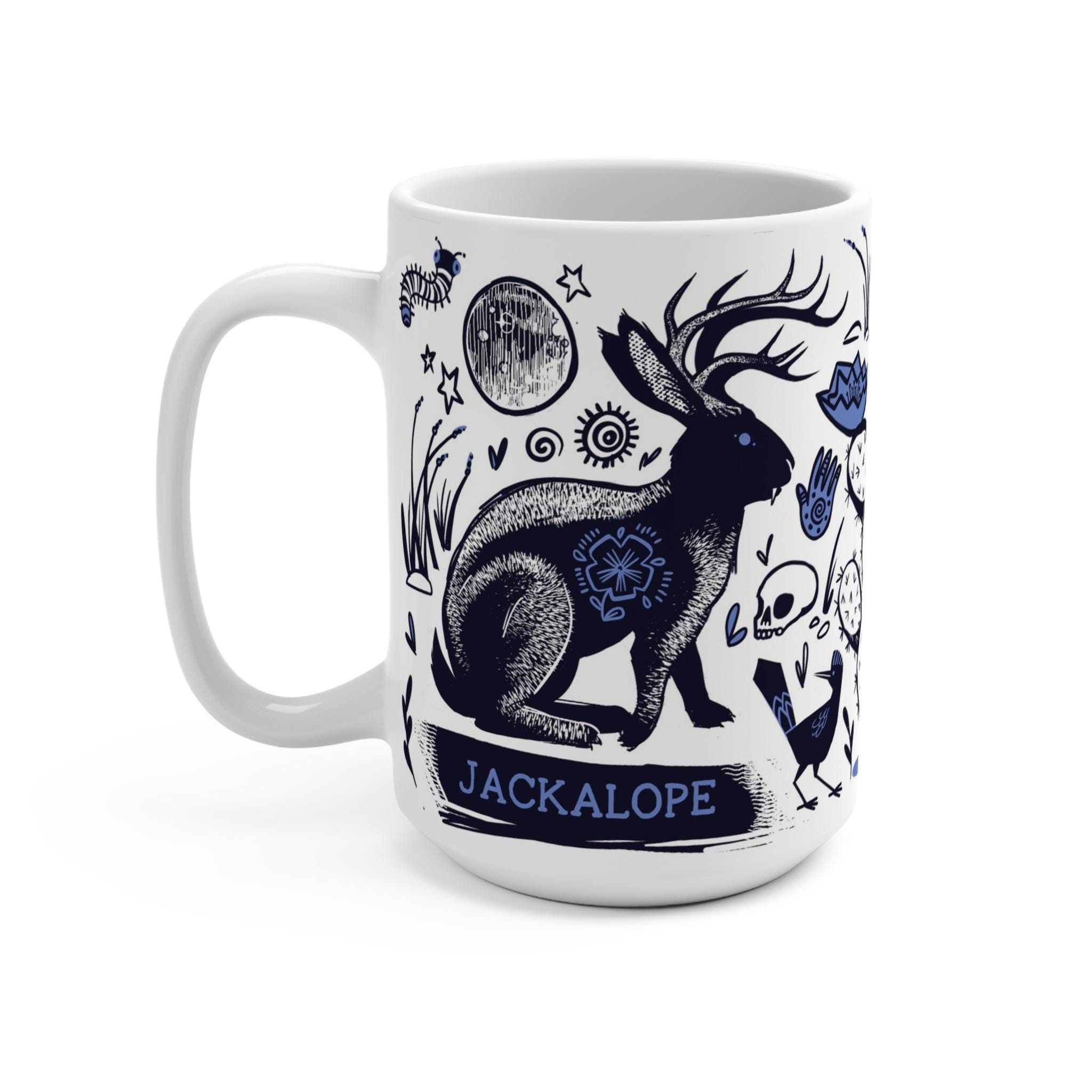 Jackalope Mug With a Folklore Cryptid Design 15oz Mug - Etsy