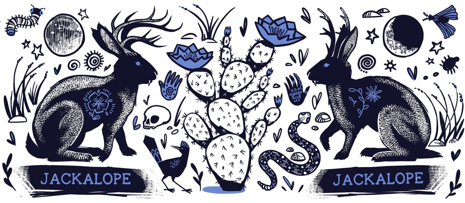 Jackalope Mug With a Folklore Cryptid Design 15oz Mug - Etsy