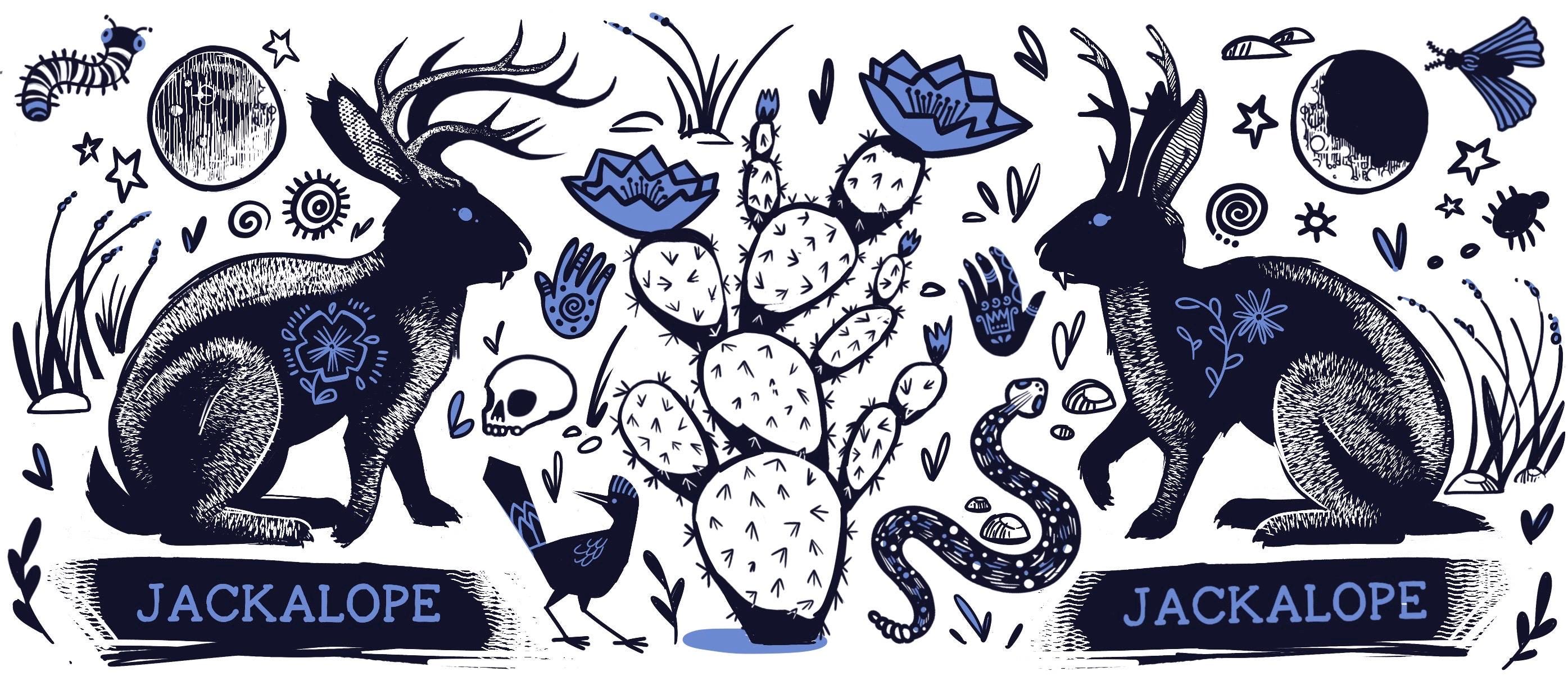 Jackalope Mug With a Folklore Cryptid Design 15oz Mug - Etsy
