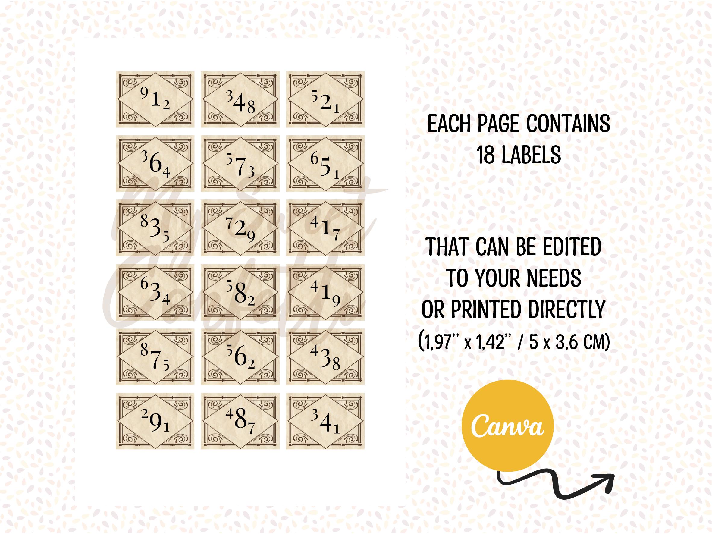 Wizard Magic Wand Stickers Labels | Printable Label | Digital File ...