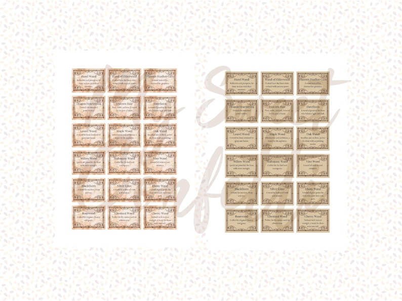 Wizard Magic Wand Stickers Labels | Printable Label | Digital File ...
