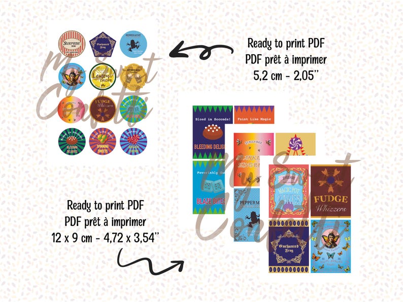 Magical Candy Labels | Printable Label | Digital File | Instructions ...