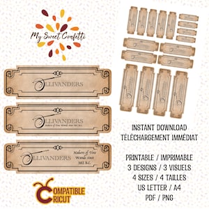 Wizard Magic Wand Stickers Labels Printable Label Digital File ...