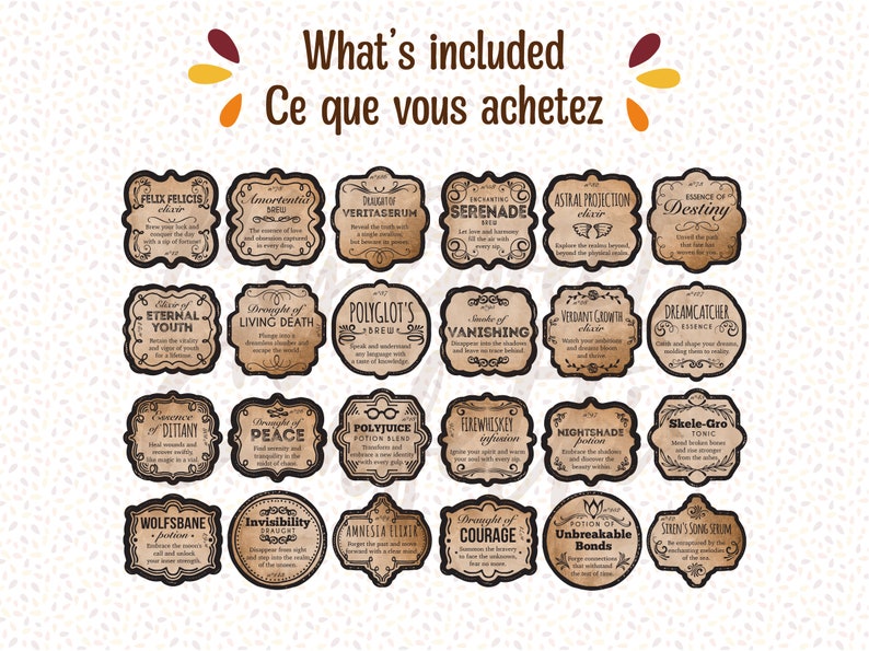 Magical Potions Labels | Printable Label | Digital File | Instructions ...