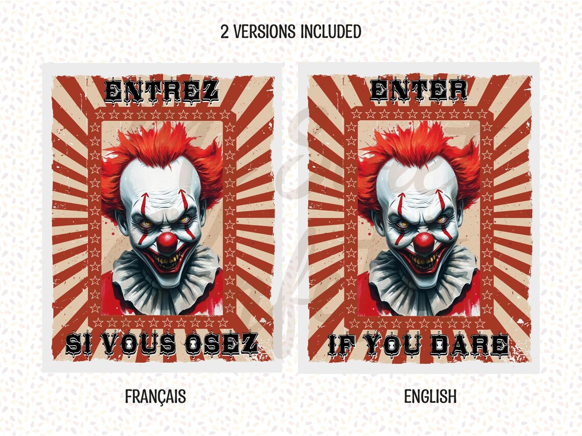 Creepy Circus Poster | Printable Poster | Digital File | Instructions ...