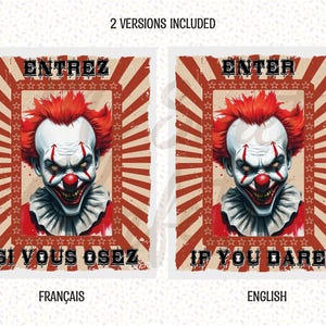 Creepy Circus Poster | Printable Poster | Digital File | Instructions ...