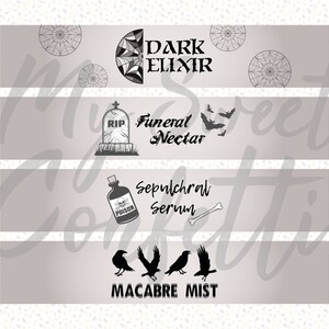 Wednesday Bottle Labels Printable Label Digital File Instructions ...