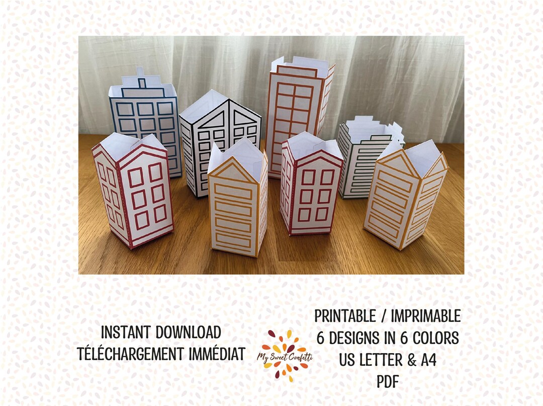 6 City Building Boxes for Superhero Comics Party | Printable Box ...