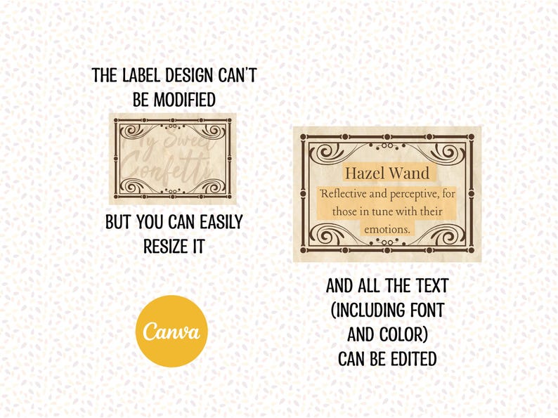 Wizard Magic Wand Stickers Labels | Printable Label | Digital File ...