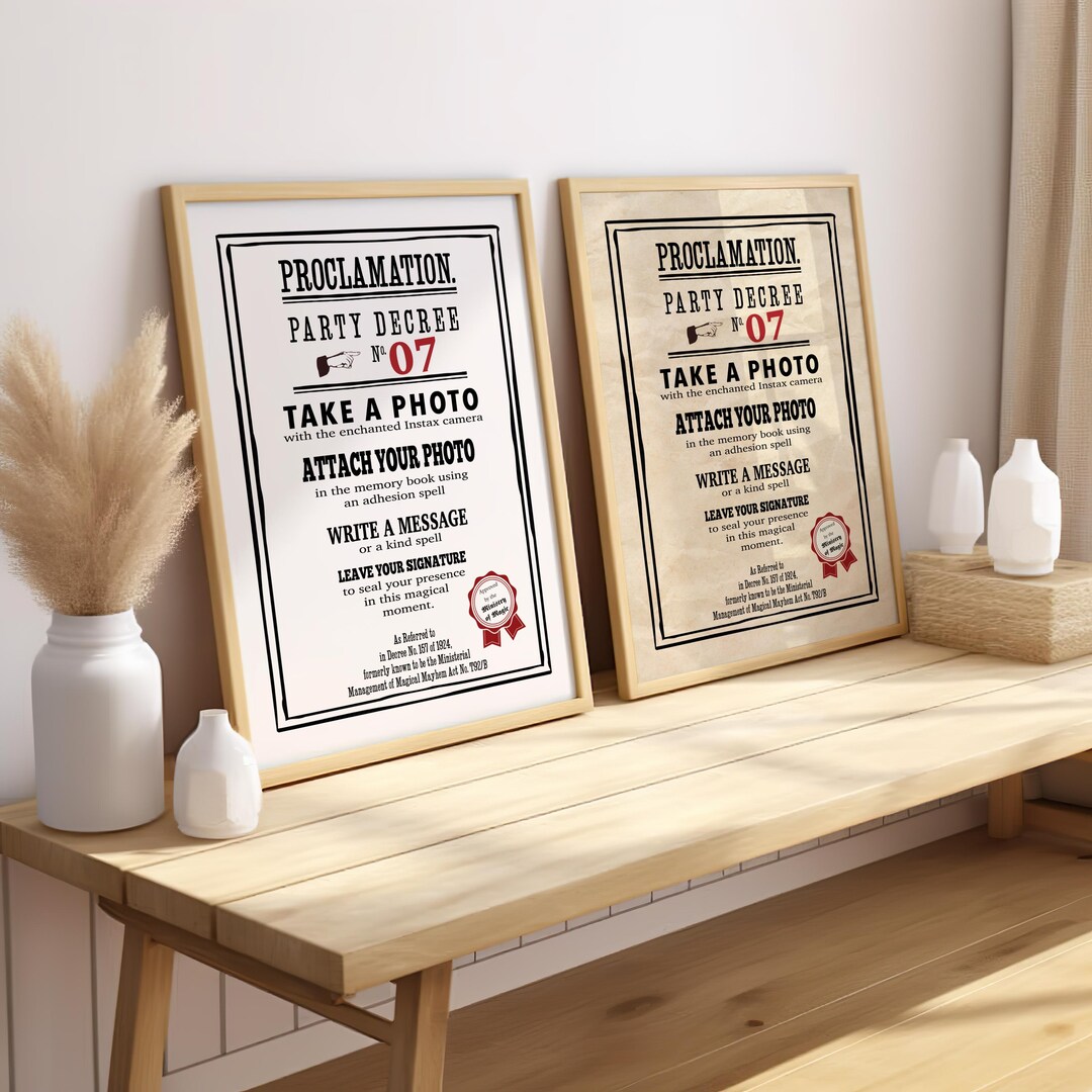 Wizard House Decree Poster | Printable Posters | Digital File ...