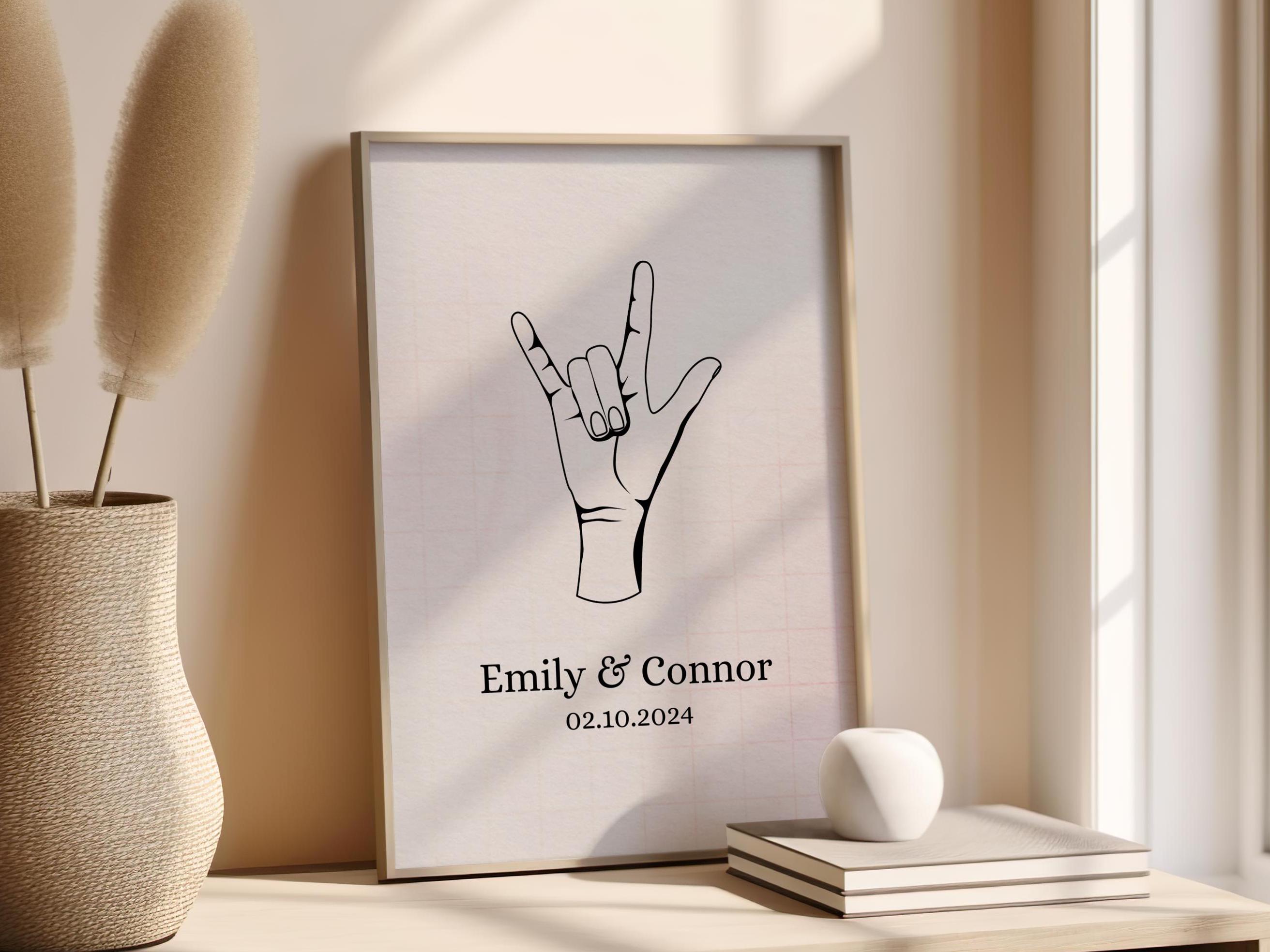 ILY Sign Language Editable Poster | Printable Poster | Editable ...