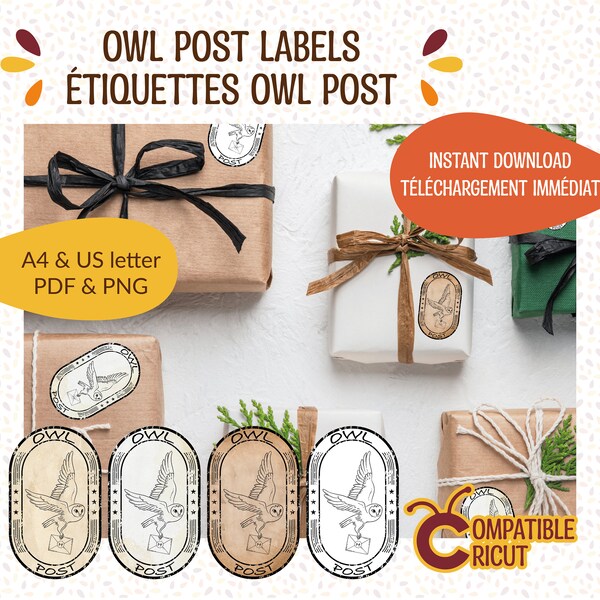 Owl Post Stamp - Etsy