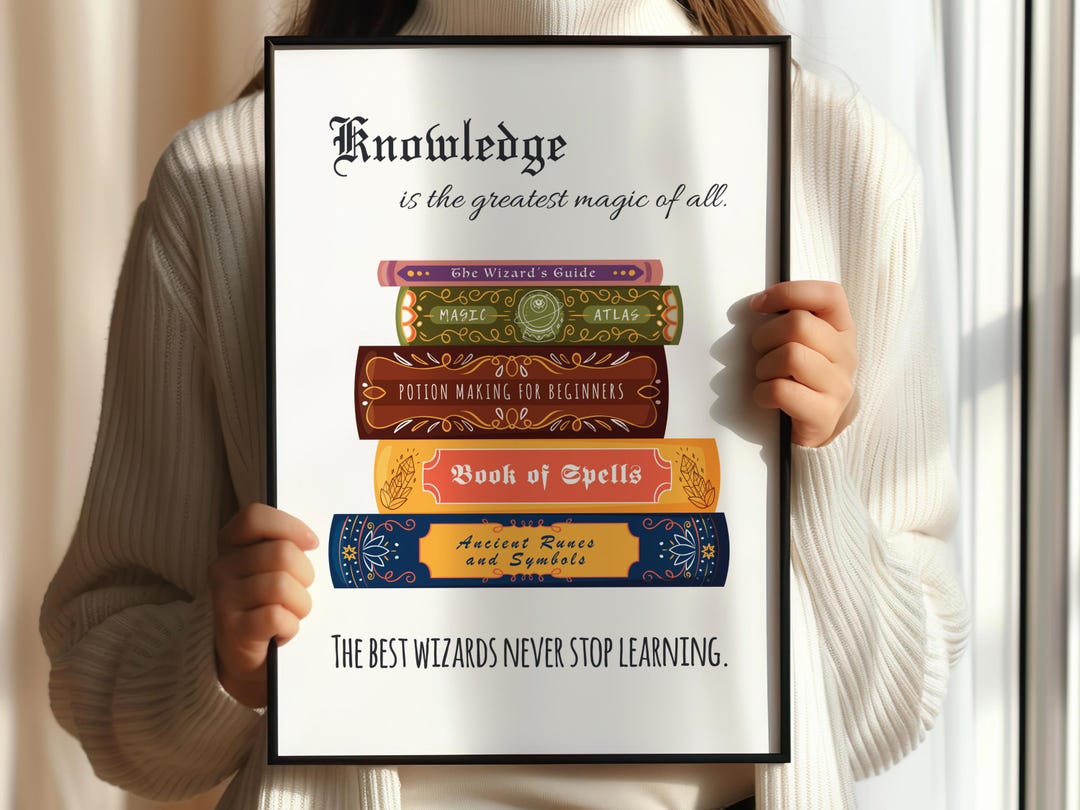 Knowledge is Magic Poster | Printable Wall Art | Kids Room Decor ...