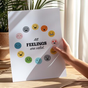 All Feelings Are Valid Poster | Printable Wall Art | Positive ...