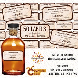 50 Printable Apothecary Labels, Perfect to Create Your Own Magical ...