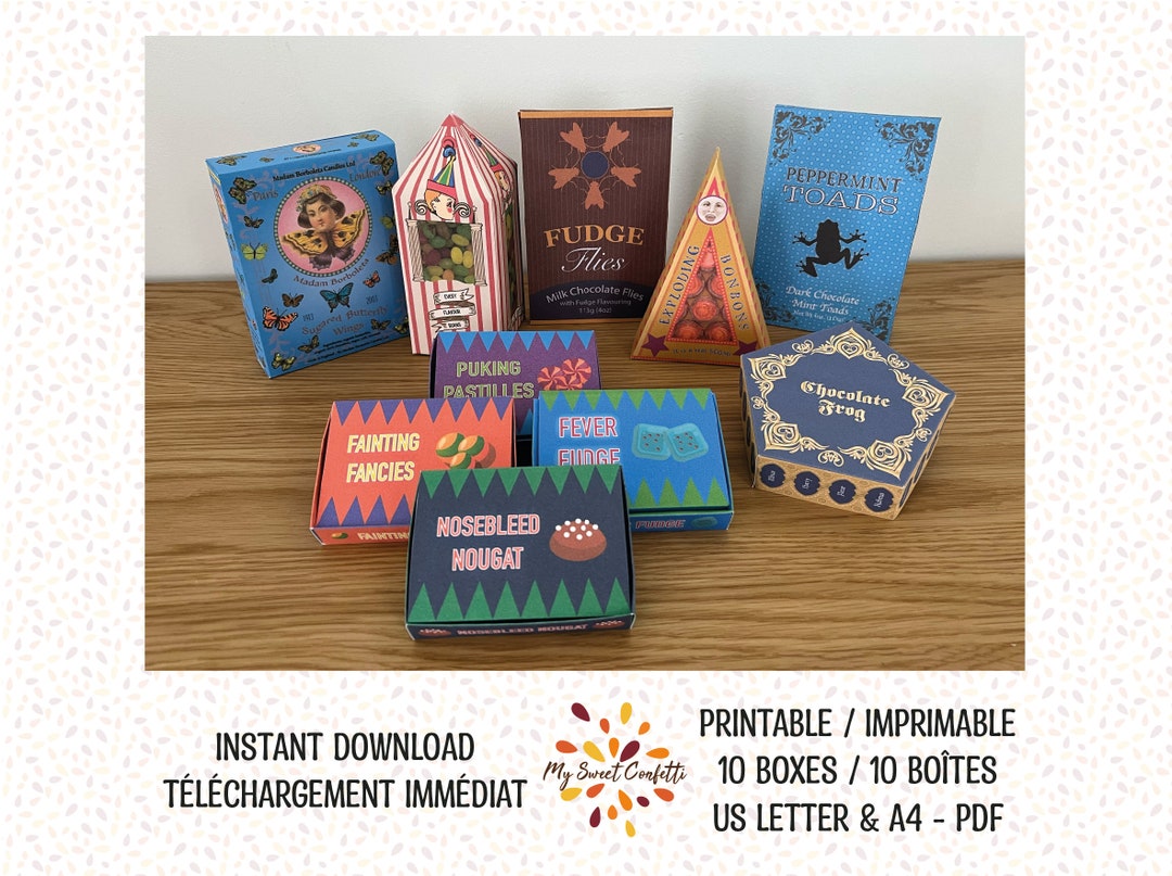 10 Wizard Candy Boxes Printable Box Digital File Instructions Included ...