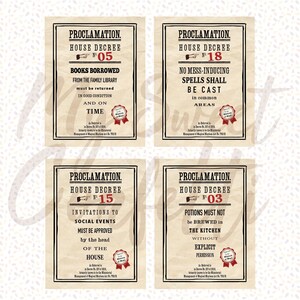 Wizard House Decree Poster | Printable Posters | Digital File ...