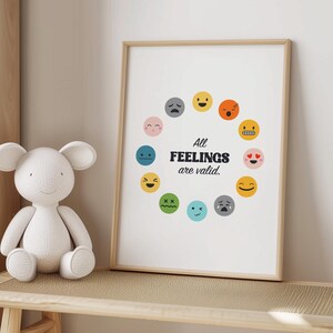 All Feelings Are Valid Poster | Printable Wall Art | Positive ...