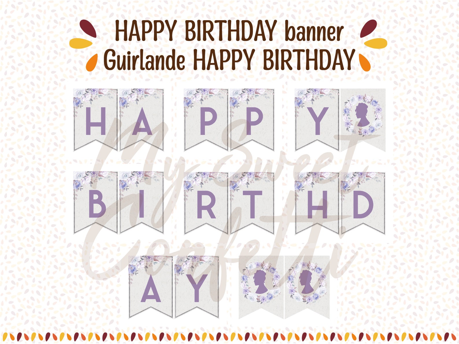 Regency Happy Birthday Banner | Printable Banner | Digital File ...