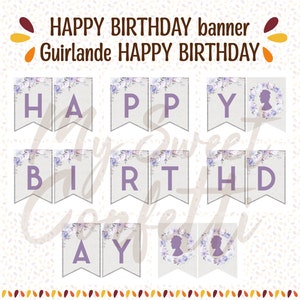 Regency Happy Birthday Banner | Printable Banner | Digital File ...