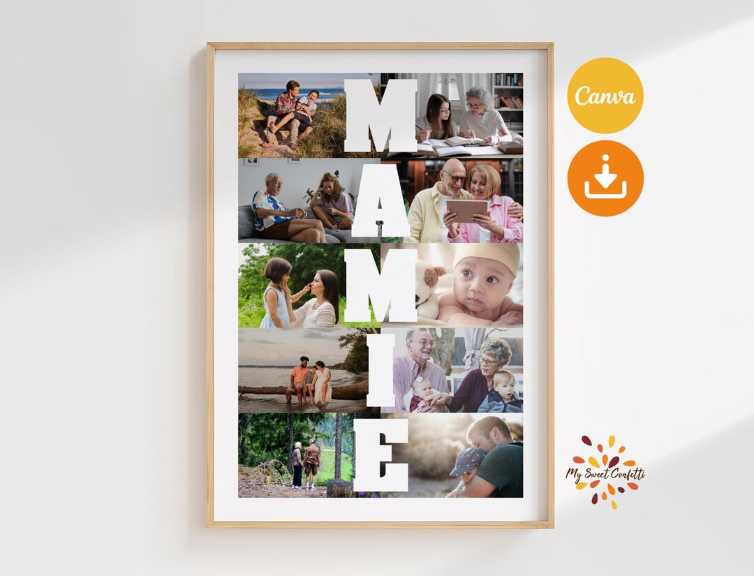 Mamie Editable Photo Poster | Printable Poster | Editable Template ...