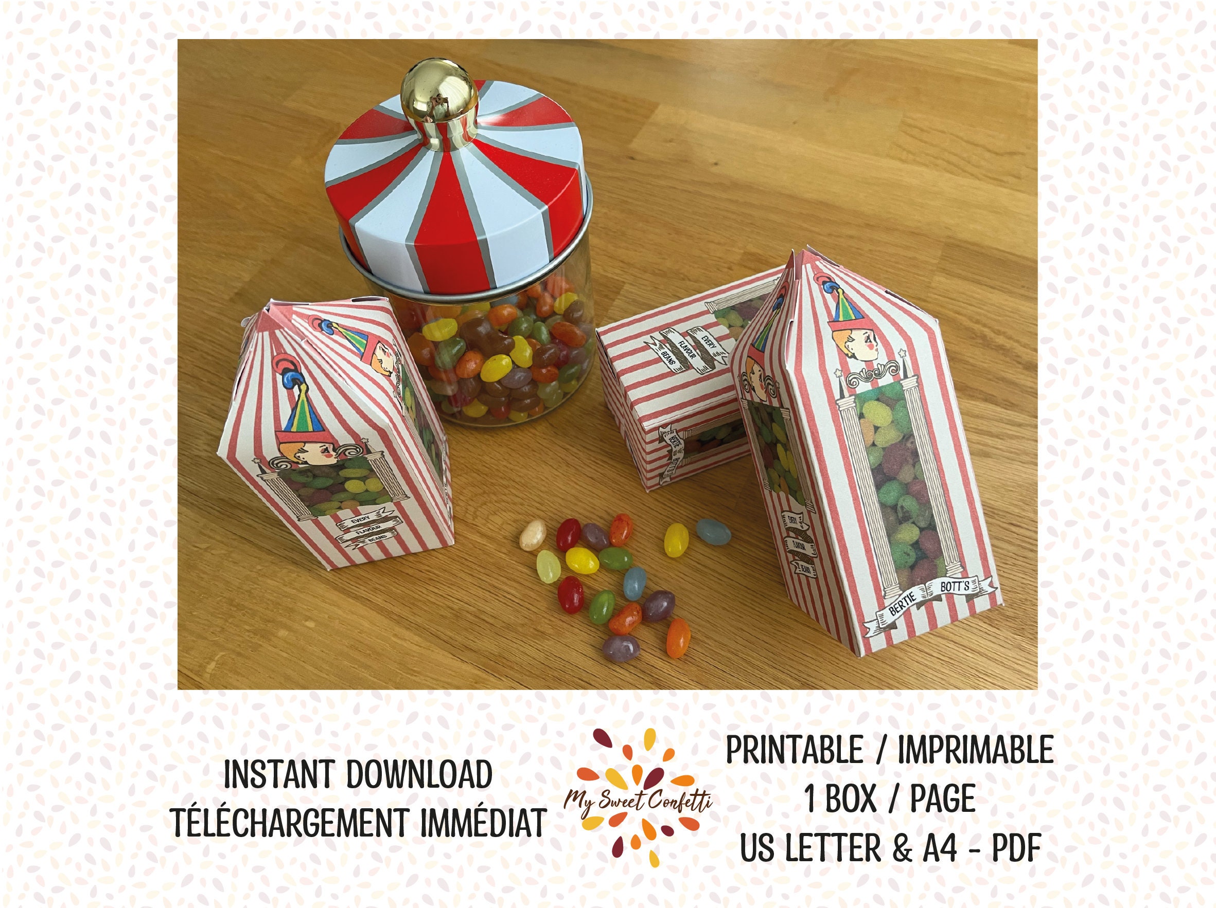 All Flavor Beans Box Printable Box Digital File Instructions Included ...