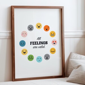 All Feelings Are Valid Poster | Printable Wall Art | Positive ...