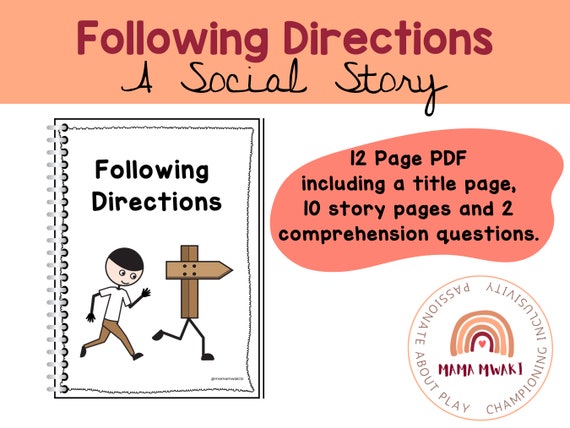 Following Teacher Directions Social Story 19 Children's Books And