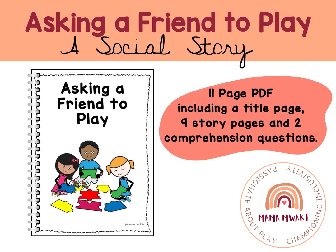 Printable Social Story | Asking a Friend to Play | Special Education ...