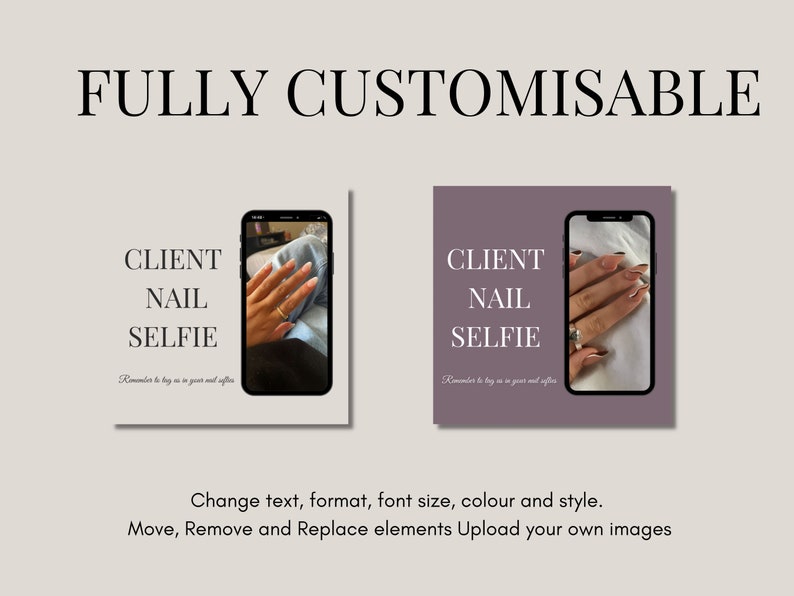 Nail Technician Instagram Post Templates Nail Salon Social - Etsy