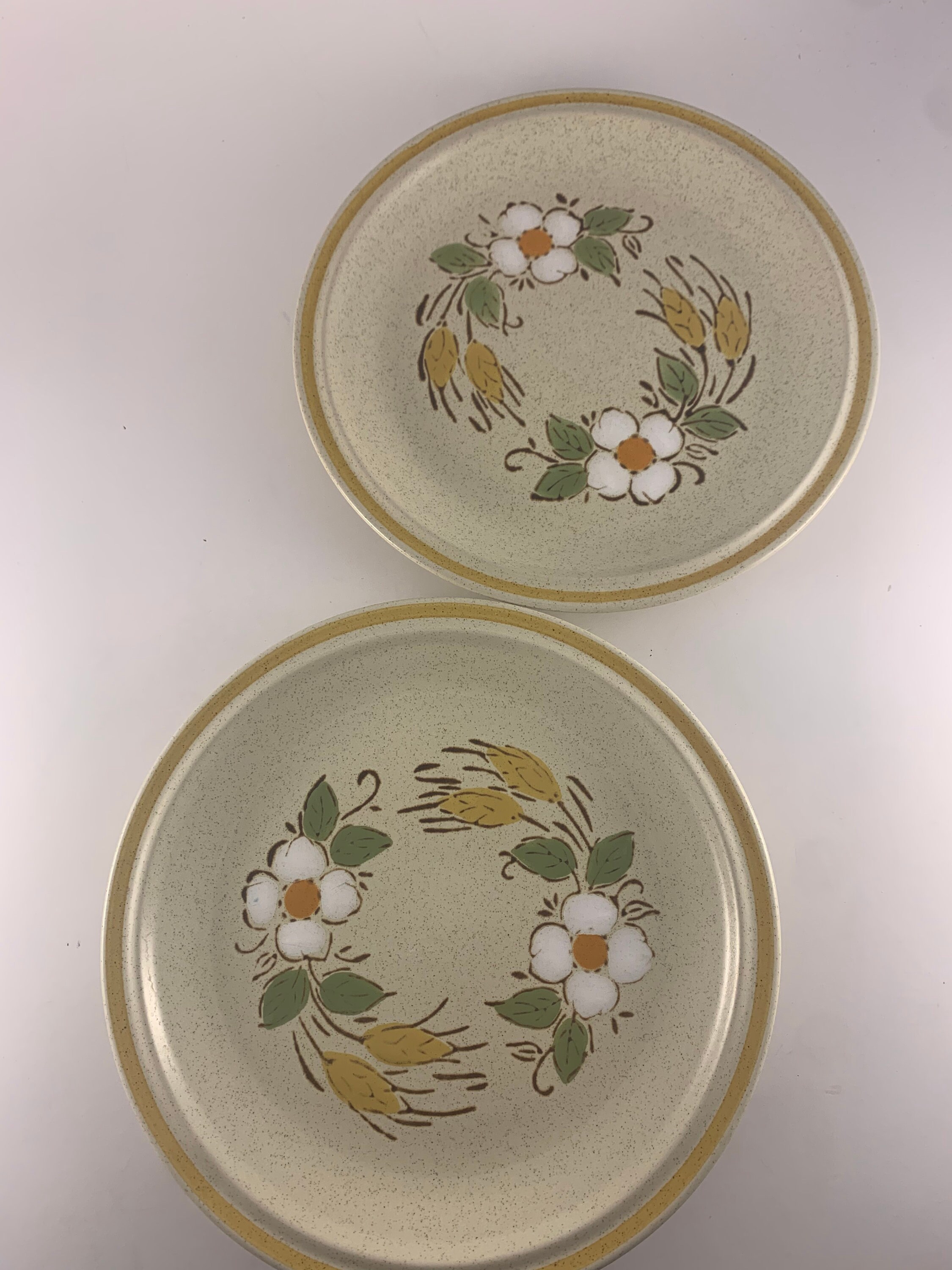 Vintage Hearthside Garden Festival Prairie Flowers Stoneware Salad ...