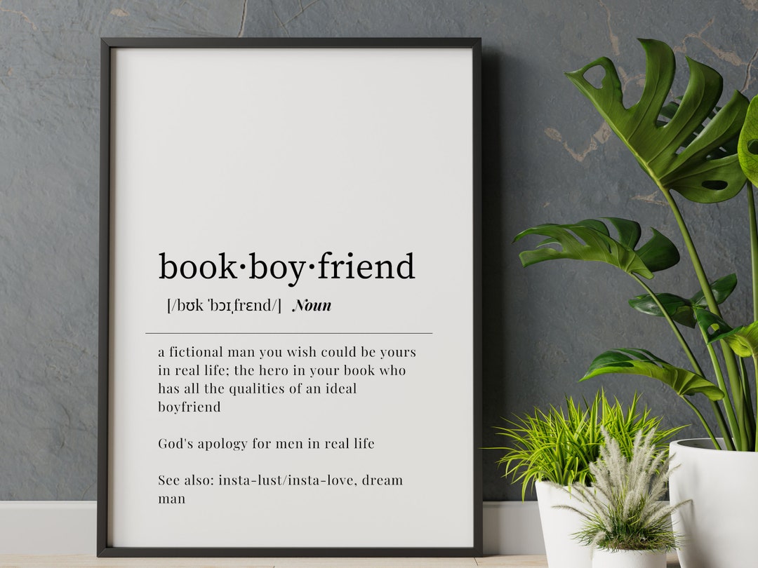 Book Boyfriend Wall Art, Digital Print, PRINT AT HOME, Book Boyfriends ...