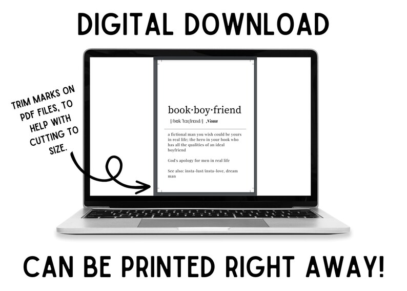 Book Boyfriend Wall Art, Digital Print, PRINT AT HOME, Book Boyfriends ...