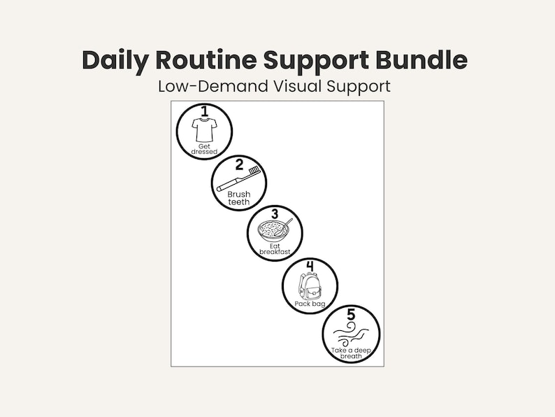 Daily Routine Support Bundle for Neurodivergent Kids – Low-demand ...