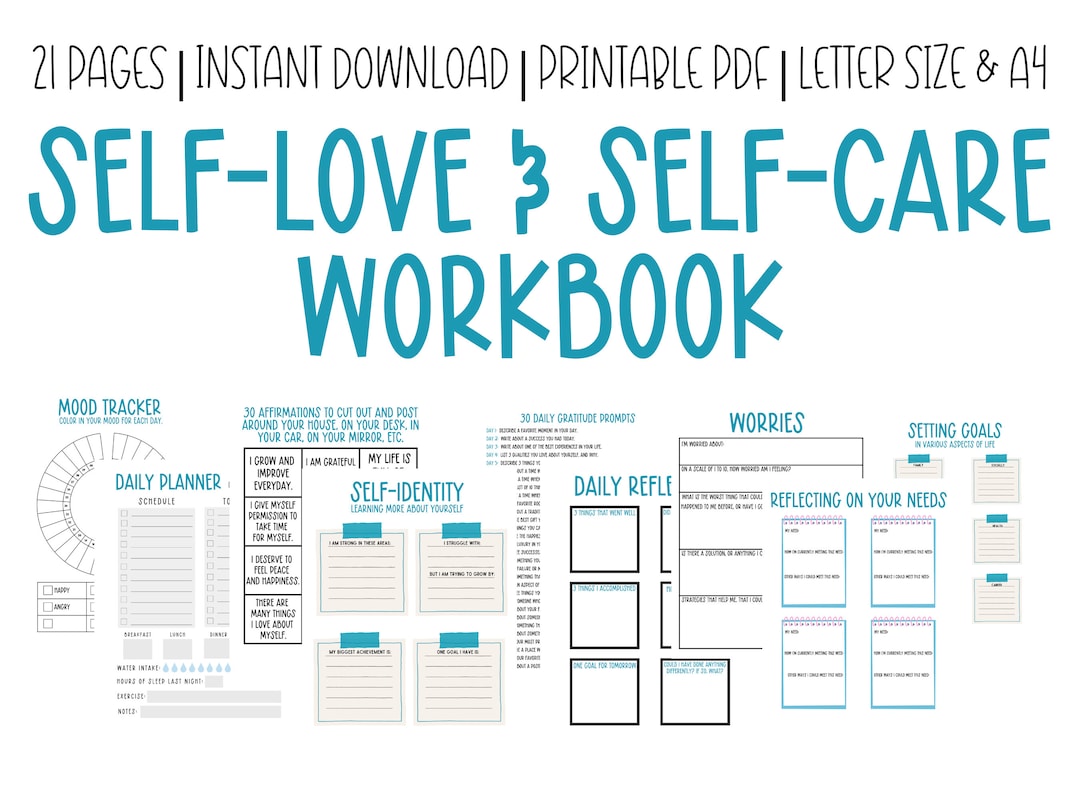 Self Love Workbook, Self Care Workbook, Self Love Journal, Self Care ...