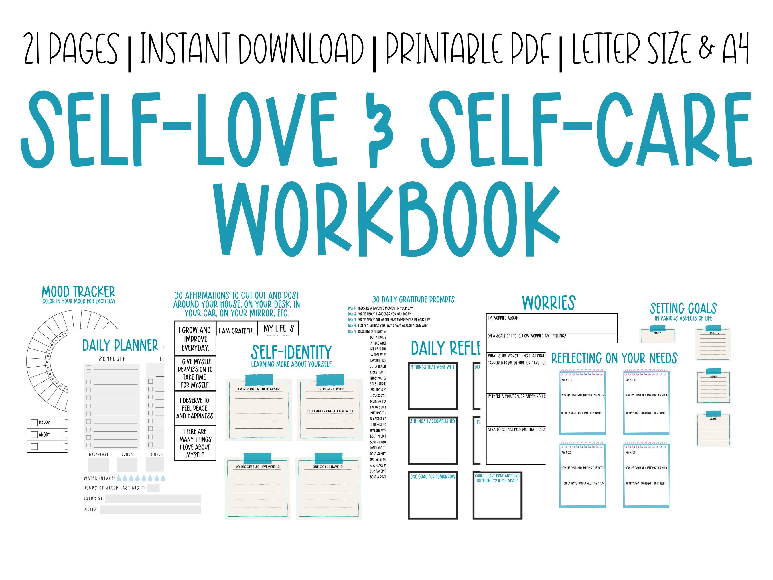 Self Love Workbook, Self Care Workbook, Self Love Journal, Self Care ...