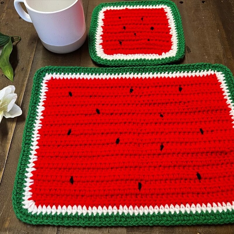Watermelon Placemats - Etsy