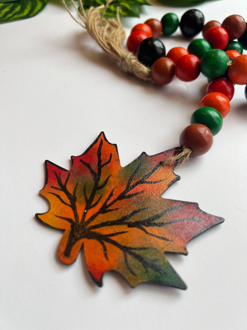 Fall Wooden Beads Garland - Etsy