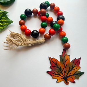 Fall Wooden Beads Garland - Etsy