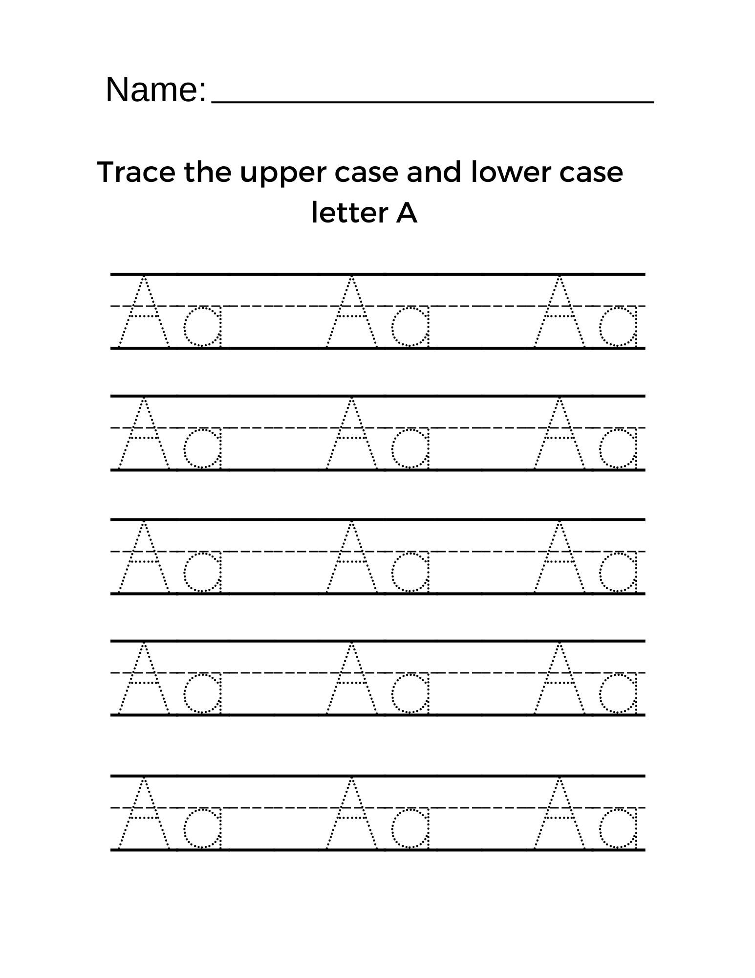 Preschool, Trace the Alphabet Workbook, Preschool Printables, Preschool ...