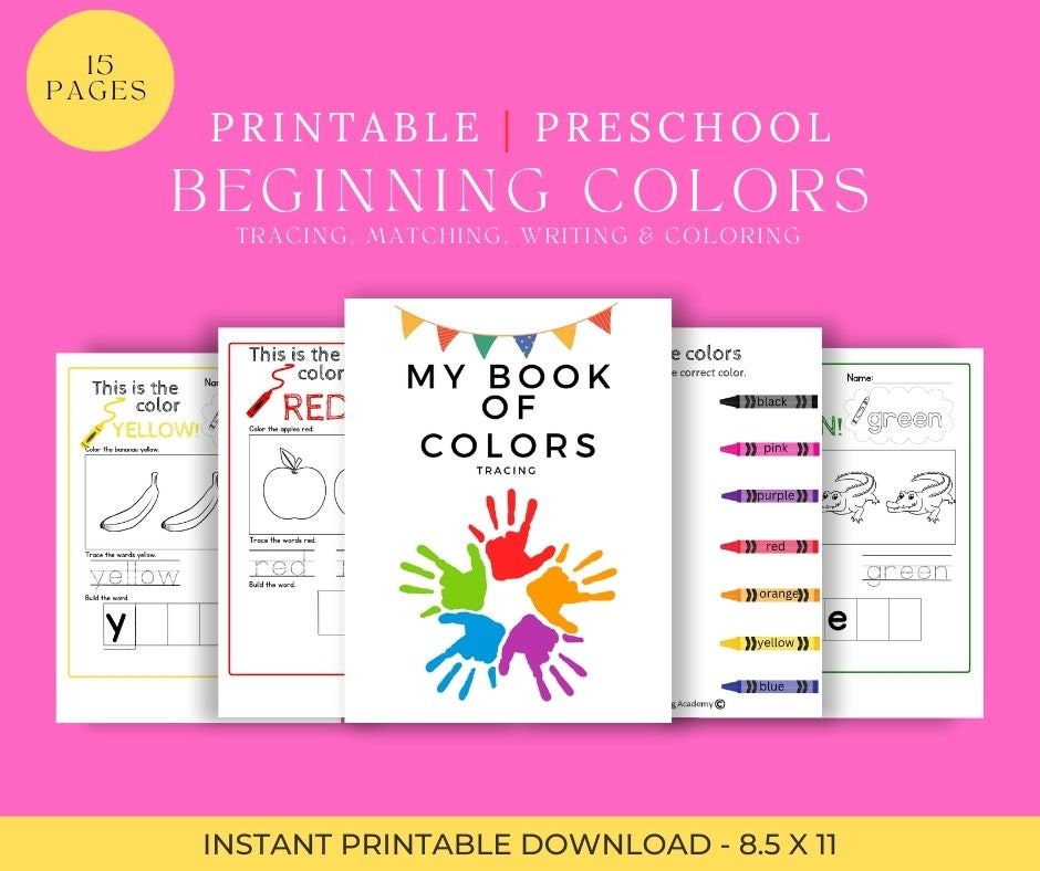 Homeschool Bundle, Preschool Curriculum, Beginning Counting, Colors ...