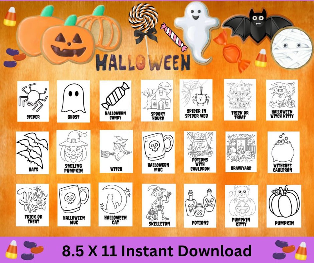 Halloween Coloring Pages, Preschool, Halloween Party Activities ...