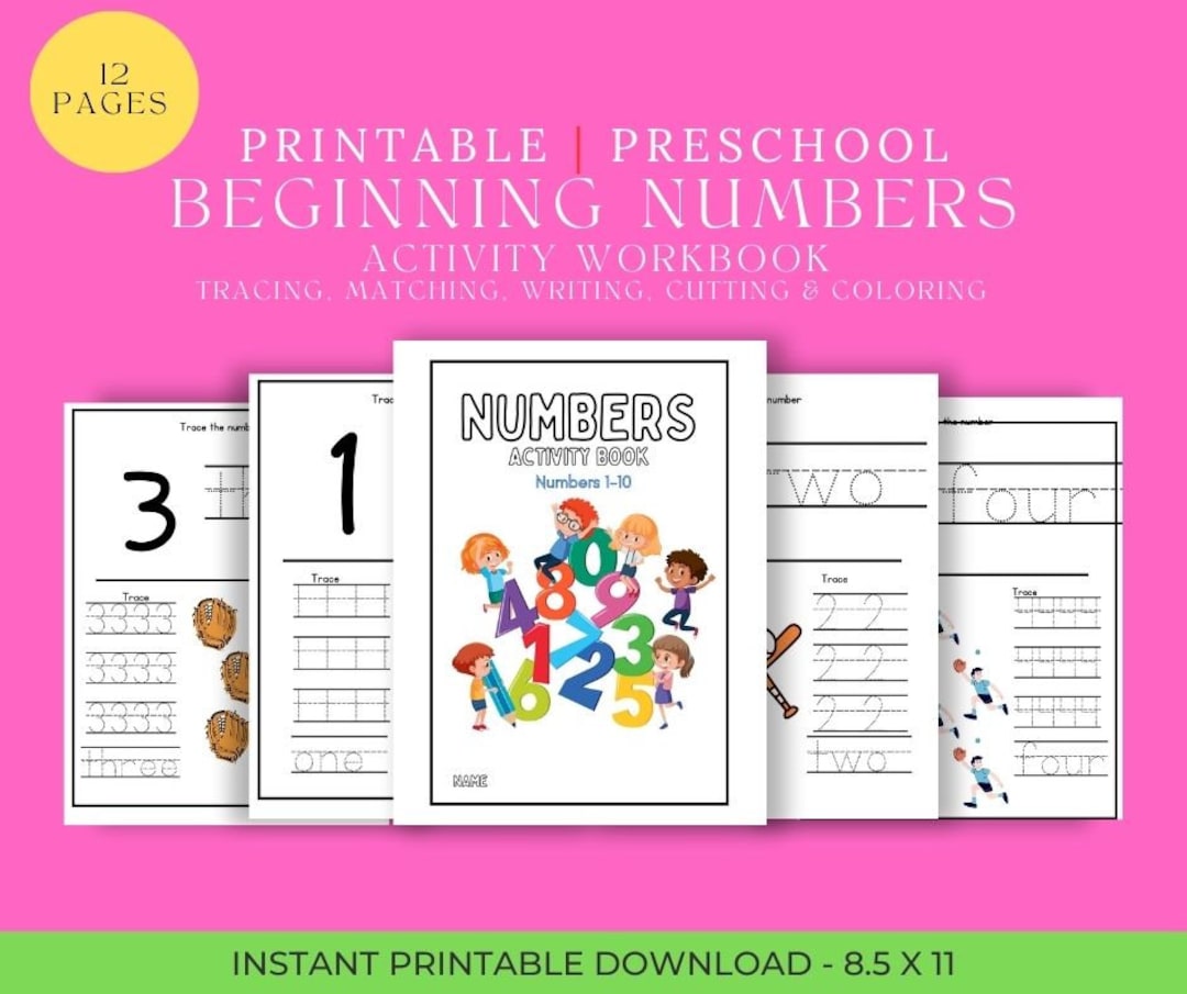 Preschool, Numbers 1-10, Activity Book, Preschool Printables, Preschool ...