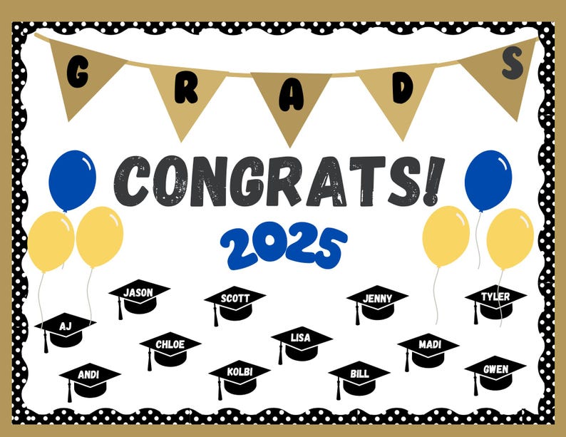Graduation Bulletin Board Kit, Preschool & Homeschool Daycare ...