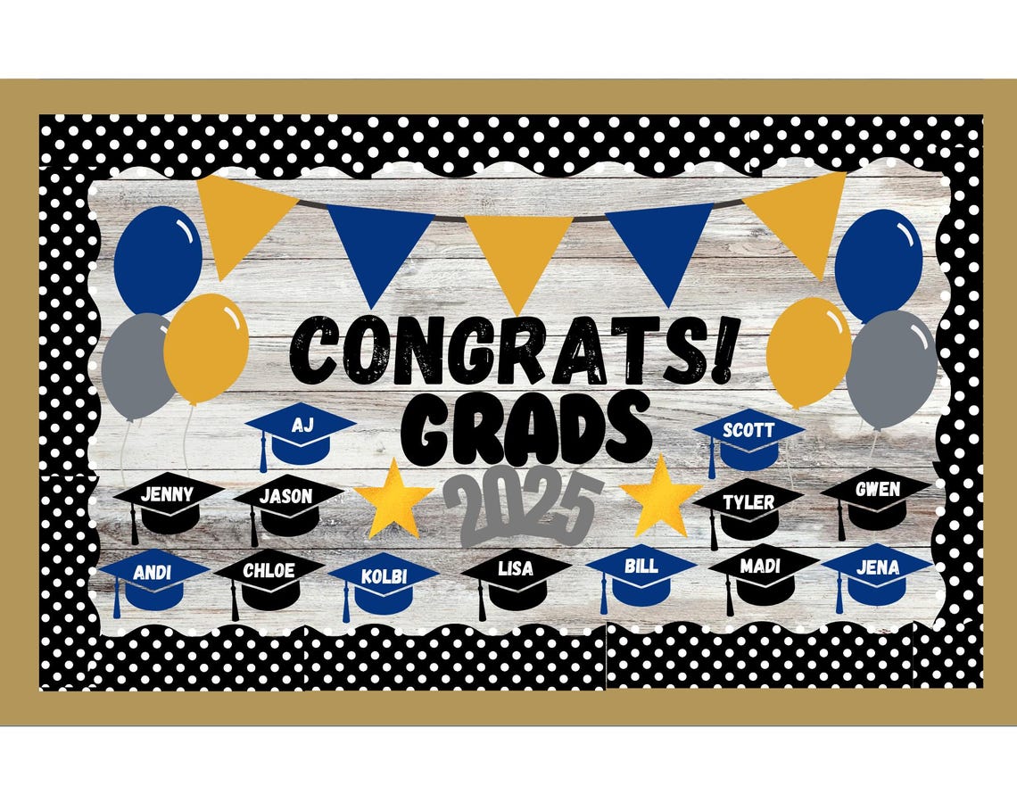 Graduation Bulletin Board Kit, Preschool & Homeschool Daycare ...